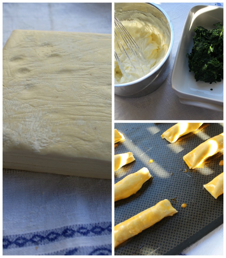 Chaussons au Fromage et Épinard, Puff Pastry Roll with Cheese and ...